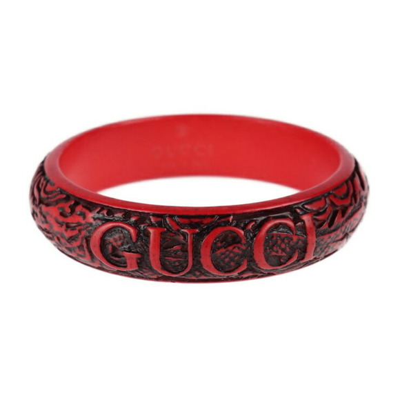 Gucci | Jewelry | Gucci Logo Dragon Engrave Bangle Notation Size S Wood ...